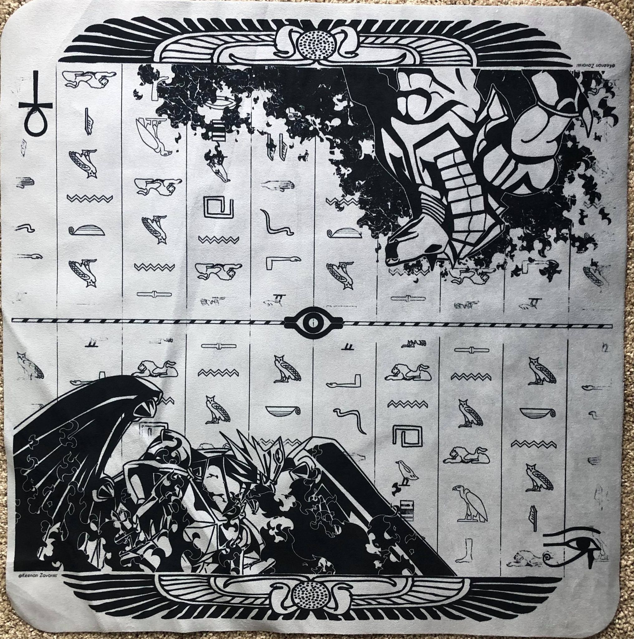 Anubis and Horus 2 Player Cloth Playmat – Ophidian Accessories